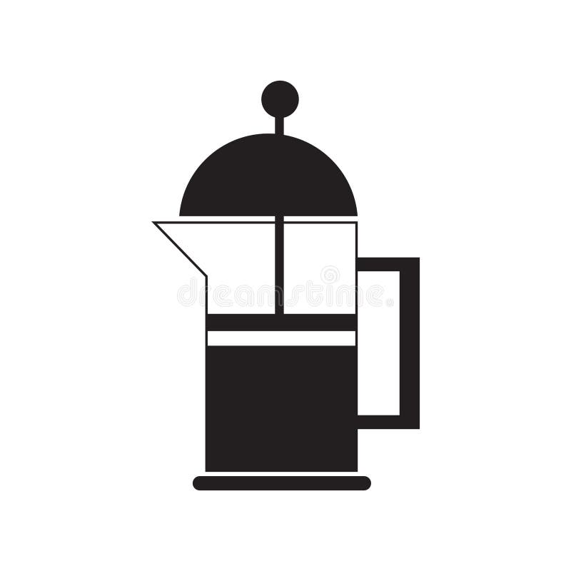 Flat coffee pitcher stock vector. Illustration of vector - 258943762