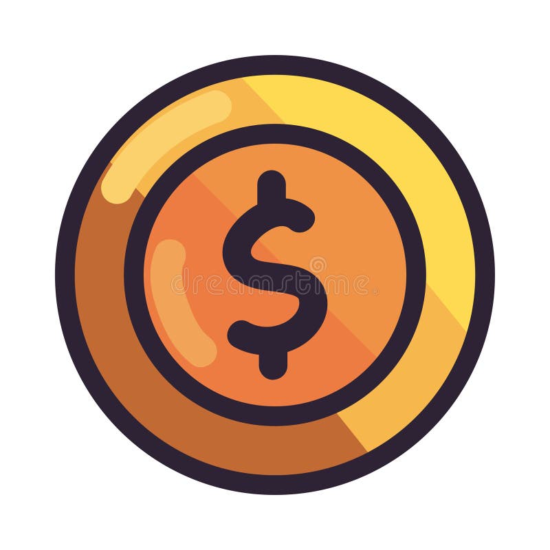 Flat coin design stock vector. Illustration of gambling - 273212144