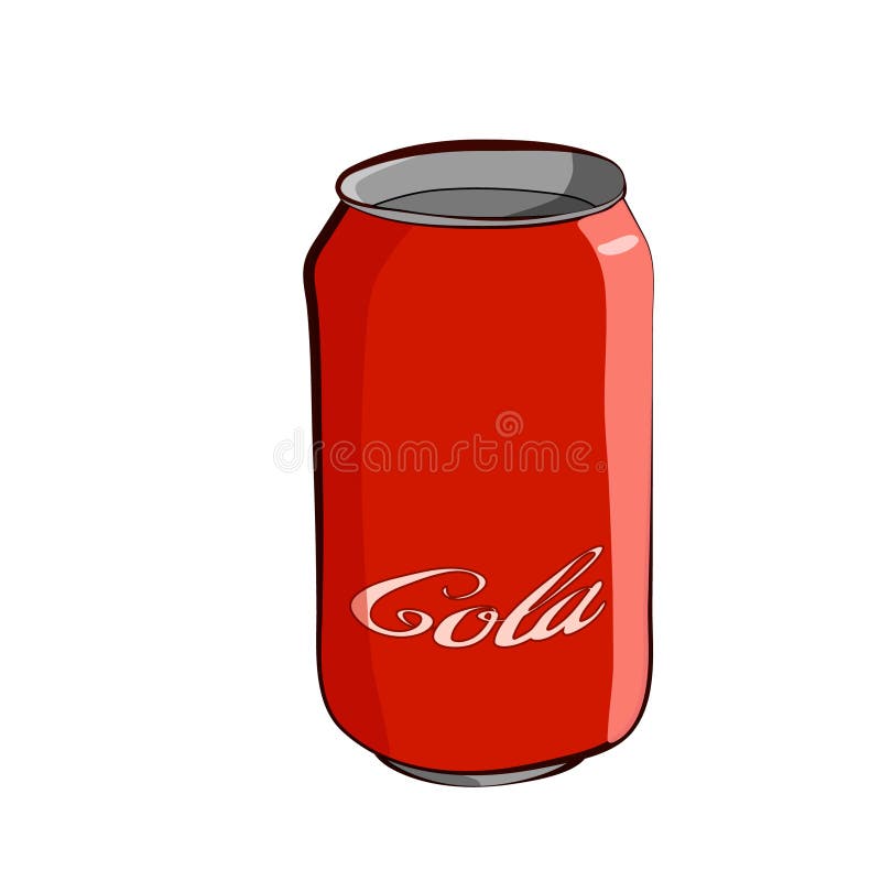 Flat Cola Can Soda Can Vector Illustration Cola Can Vector Icon. Stock ...