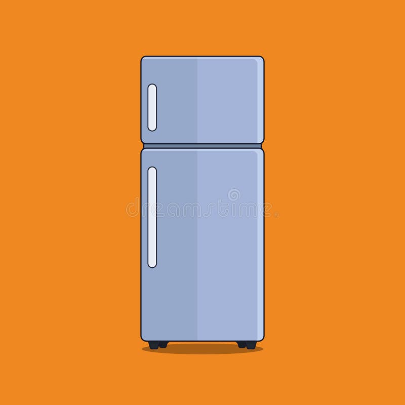 Flat Cold Refrigerator Fridge Illustration Vector Icon Stock Vector ...