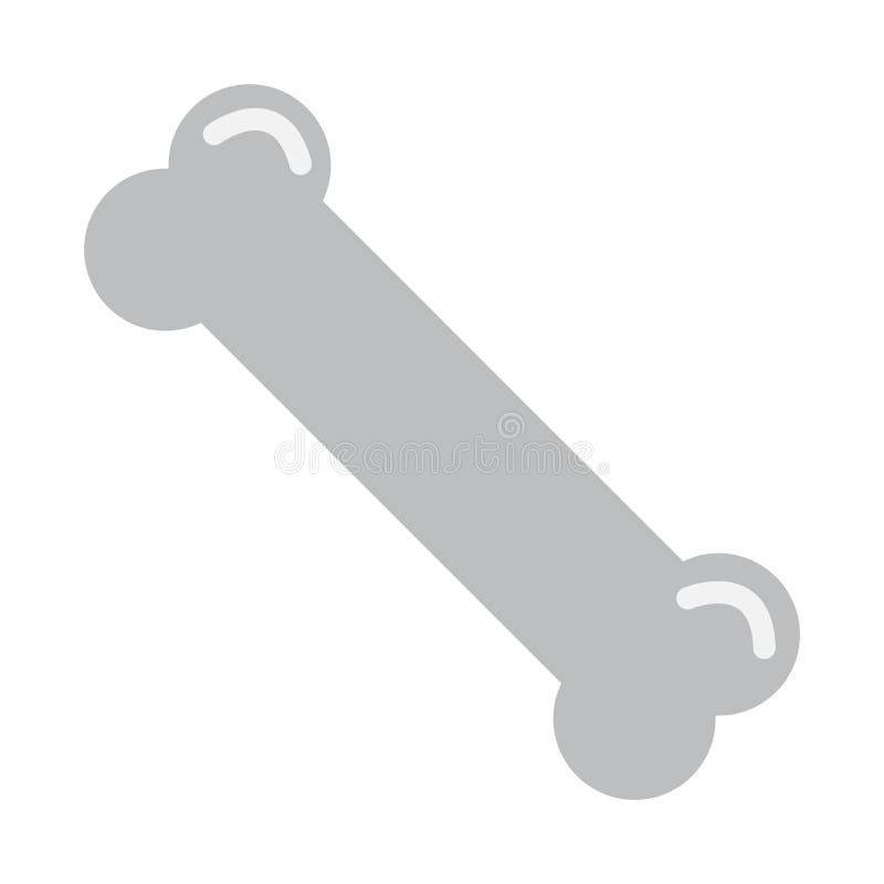 Flat color bone icon stock vector. Illustration of icon - 104451884