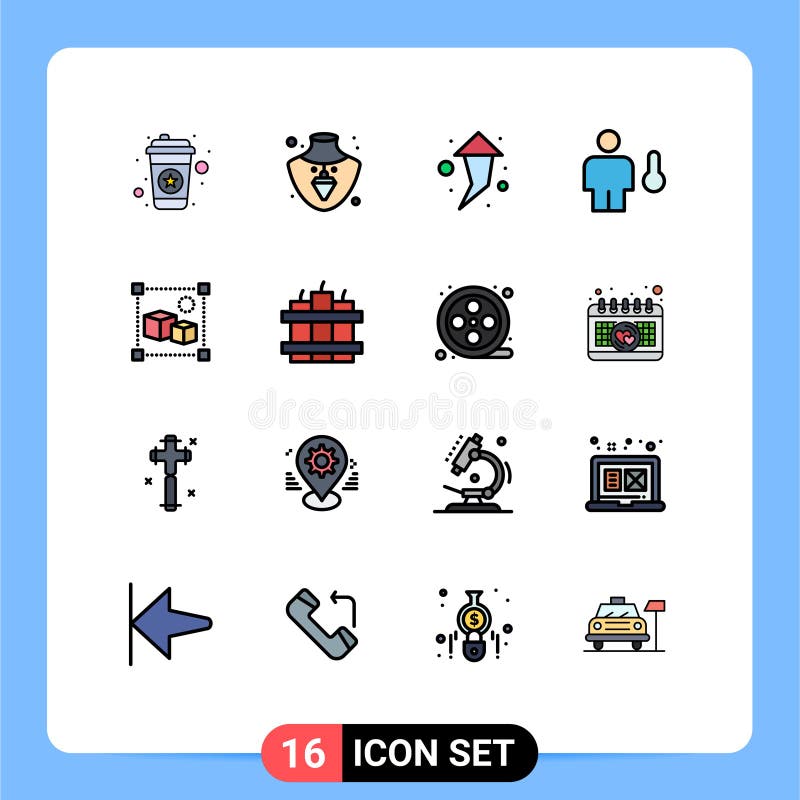 16 Creative Icons Modern Signs and Symbols of Processing, Design, Right ...