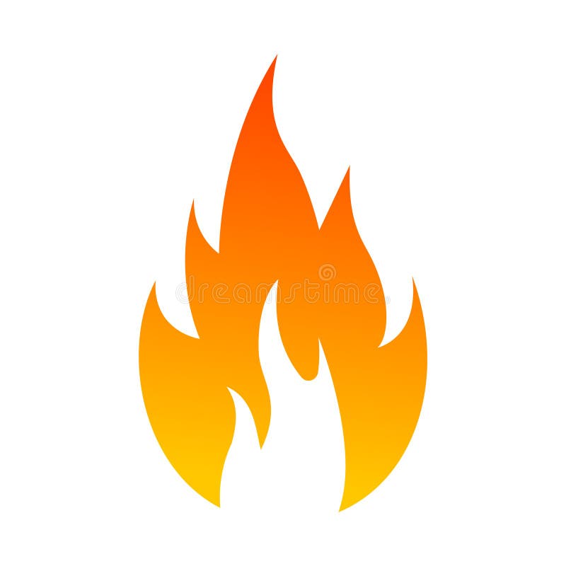 Flat color flame icon stock vector. Illustration of cartoon - 97279596