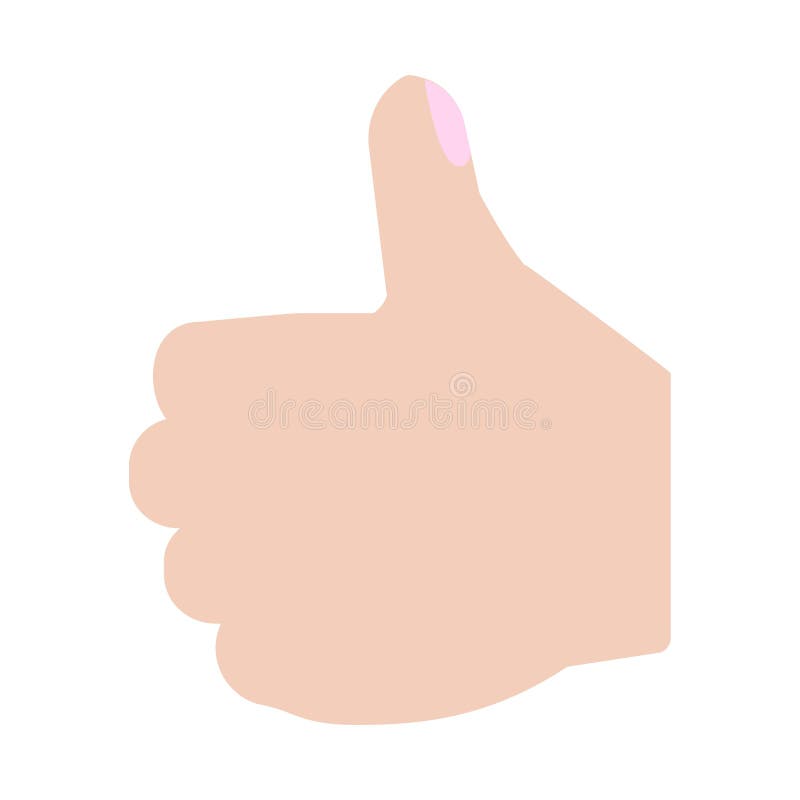 Flat color hand sign icon stock vector. Illustration of fingernail ...