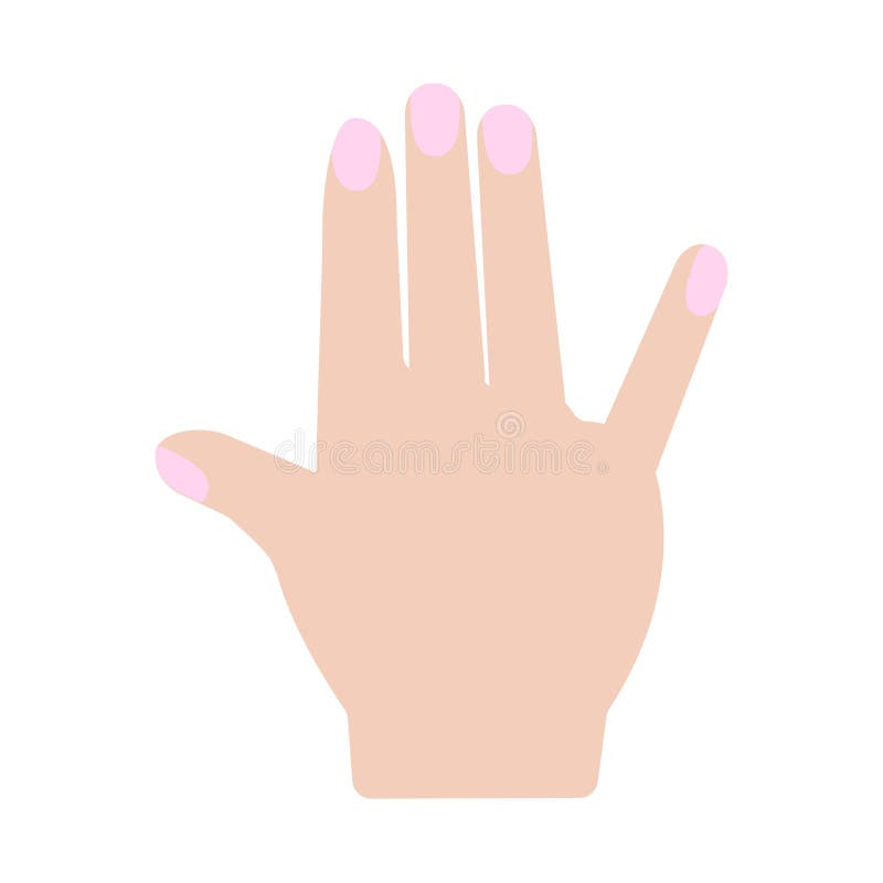 Flat color hand sign icon stock vector. Illustration of flat - 105359580