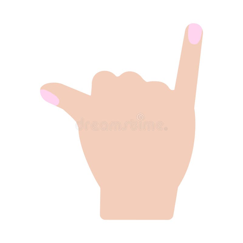 Flat color hand sign icon stock vector. Illustration of icon - 105359730