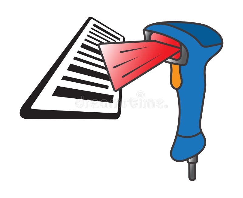 Flat Color Icon Handheld Barcode Scanner with Bar Code for Apps or ... Flat Color Icon Handheld Barcode Scanner with Bar Code for Apps or ...