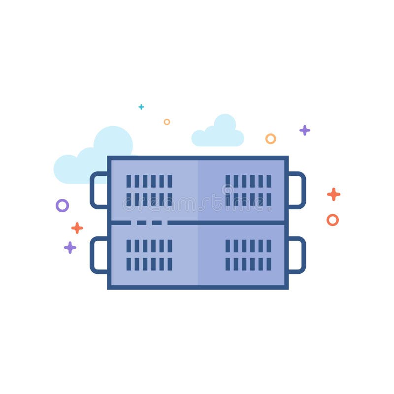 Flat Color Icon - Server Rack Stock Vector - Illustration of equipment ... Flat Color Icon - Server Rack Stock Vector - Illustration of equipment ...