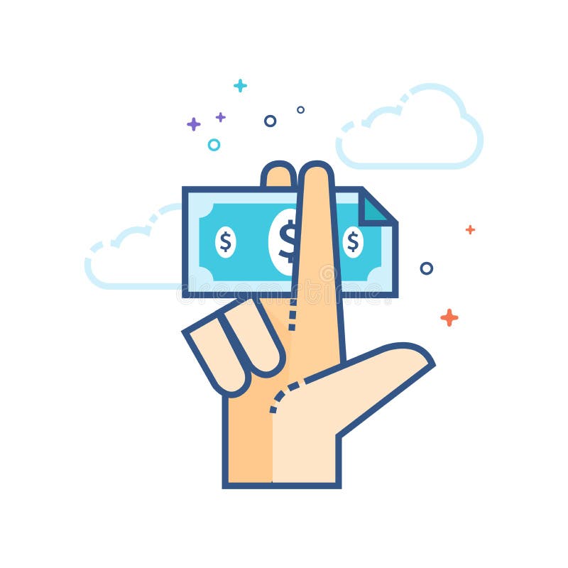 Flat Color Icon - Service Tip Stock Vector - Illustration of customer ...