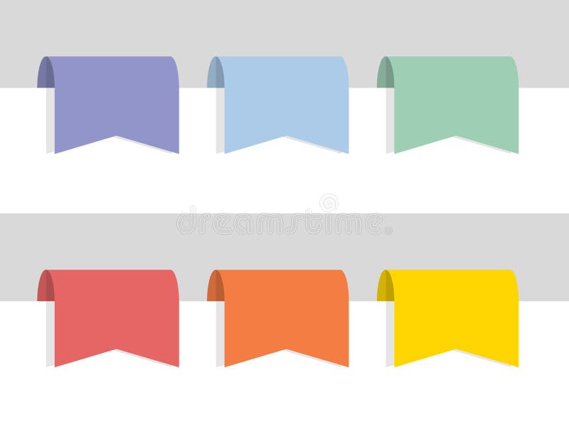 Flat color labels stock vector. Illustration of abstract - 37676591