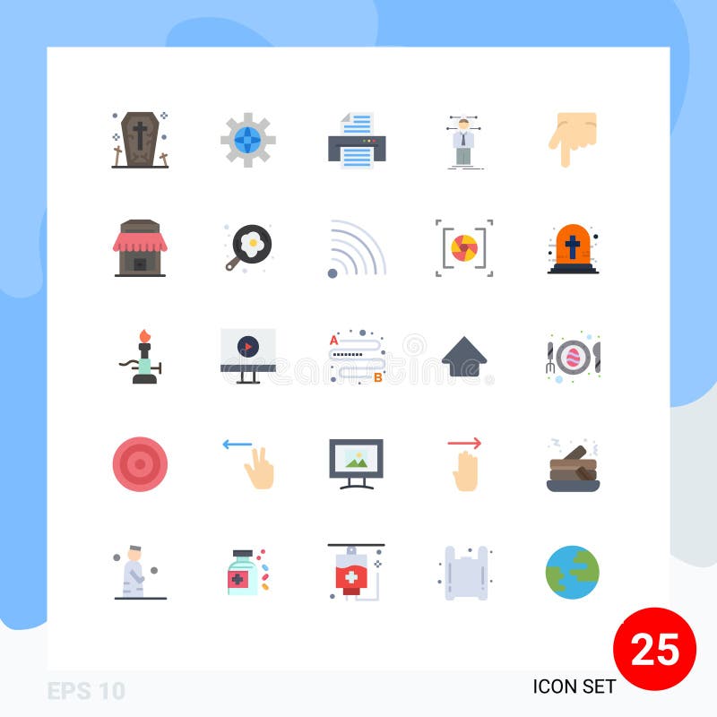 Flat Color Pack of 25 Universal Symbols of Forefinger, Solution, Device ...