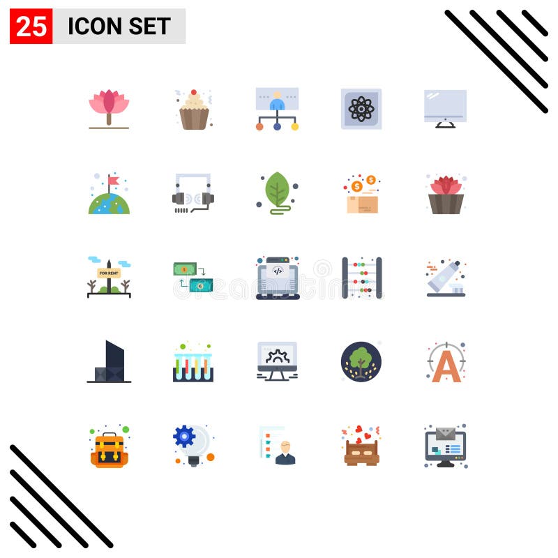 Flat Color Pack of 25 Universal Symbols of Future, Computing, Business ...