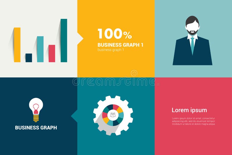 Flat Rectangle Box Diagram for Infographics. Stock Vector ...