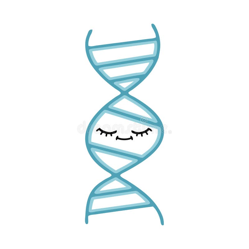 Cartoon Dna Dna Strand Biology Science Chemistry Life Experiment Cute ...