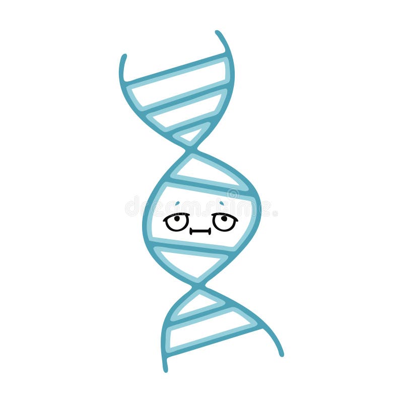 Cartoon Dna Dna Strand Biology Science Chemistry Life Experiment Cute ...