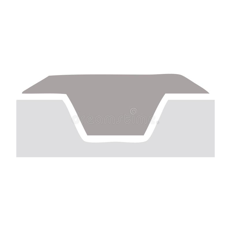 Flat Color Retro Cartoon Empty in Tray Stock Vector - Illustration of ...