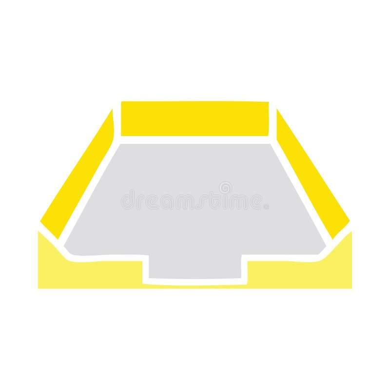 Flat Color Retro Cartoon Empty Tray Stock Vector - Illustration of clip ...