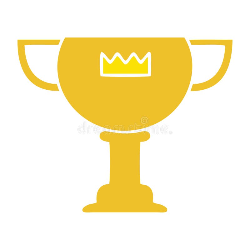 Cartoon Gold Cup Reward Award Cute Illustration Retro Freehand Free ...
