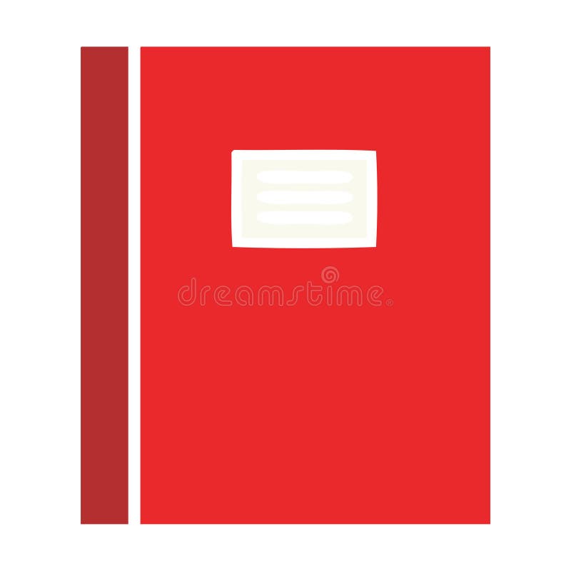 Flat Color Retro Cartoon Journal Book Stock Vector - Illustration of ...