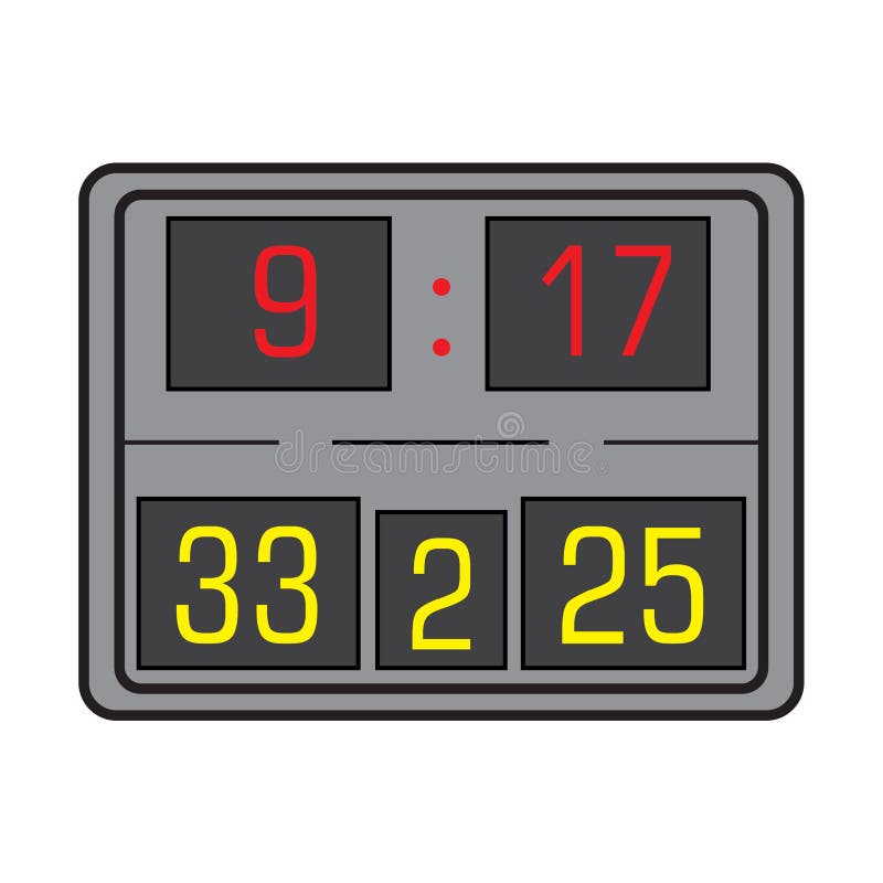 Flat color scoreboard icon stock vector. Illustration of point - 106309191