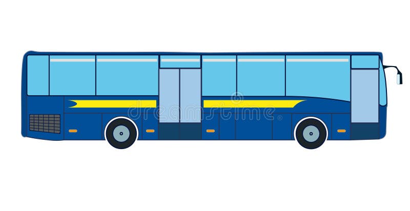 Bus of blue color stock vector. Illustration of road - 294596728