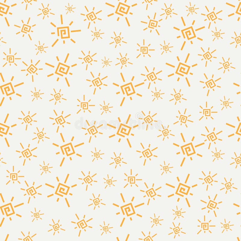 Flat Color Vector Seamless Summer Sun Pattern. Fabric Textile Summer ...