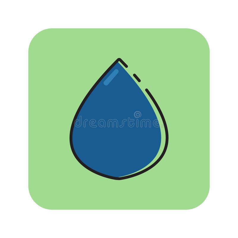 Flat color water icon stock vector. Illustration of cartoon - 102607978