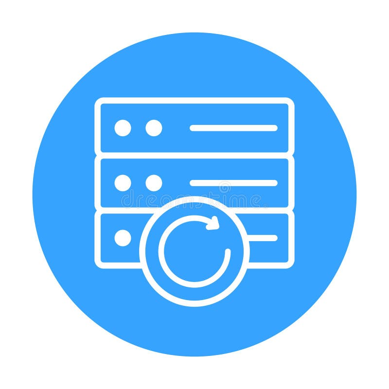 Server Update Badge in Flat Colored Style for Software Upgrade and ...