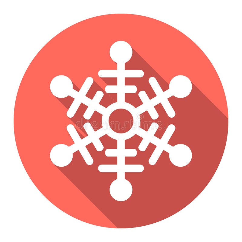 Set of Flat Colored Simple Winter Snowflakes. Stock Vector ...