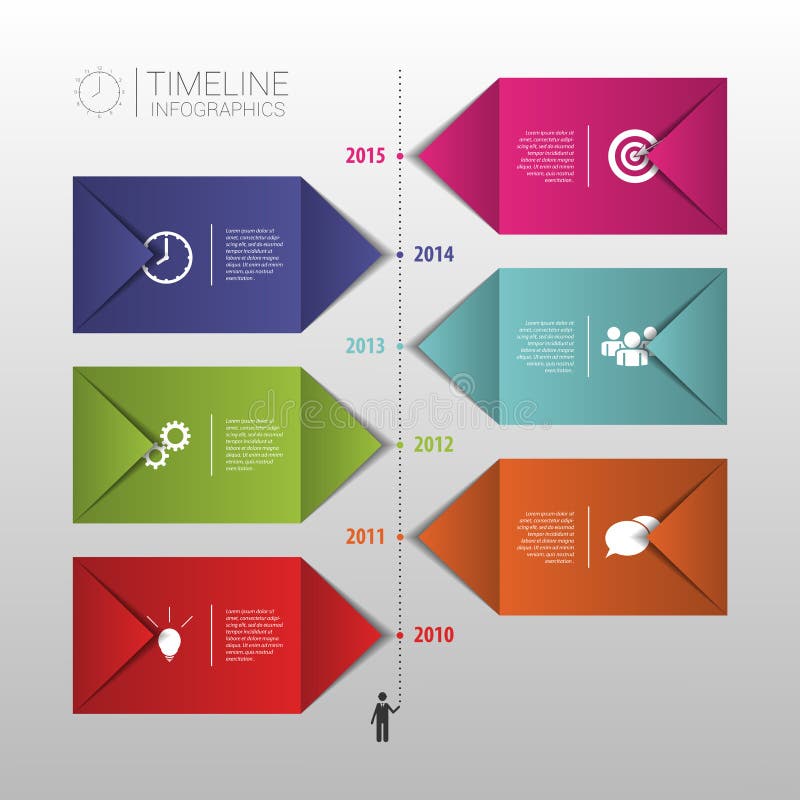 Flat Colorful Abstract Timeline Infographics Vector. Banner Stock ...