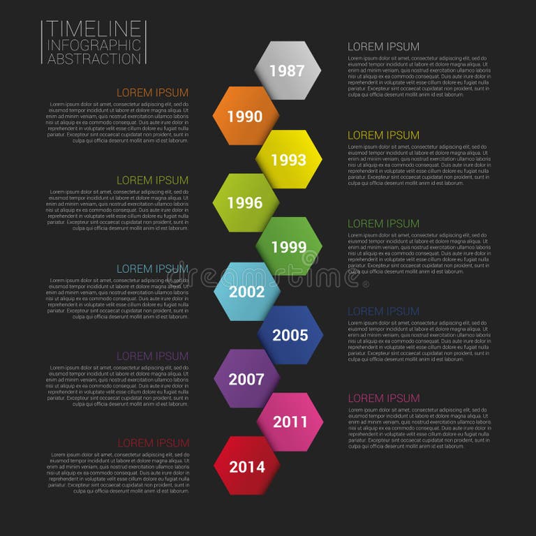 Flat Colorful Abstract Timeline Infographics Vector Illustration Stock ...