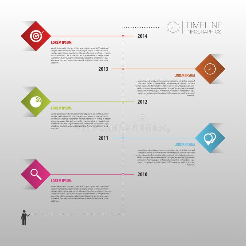 Flat Colorful Abstract Timeline Infographics Vector. Banner Stock ...