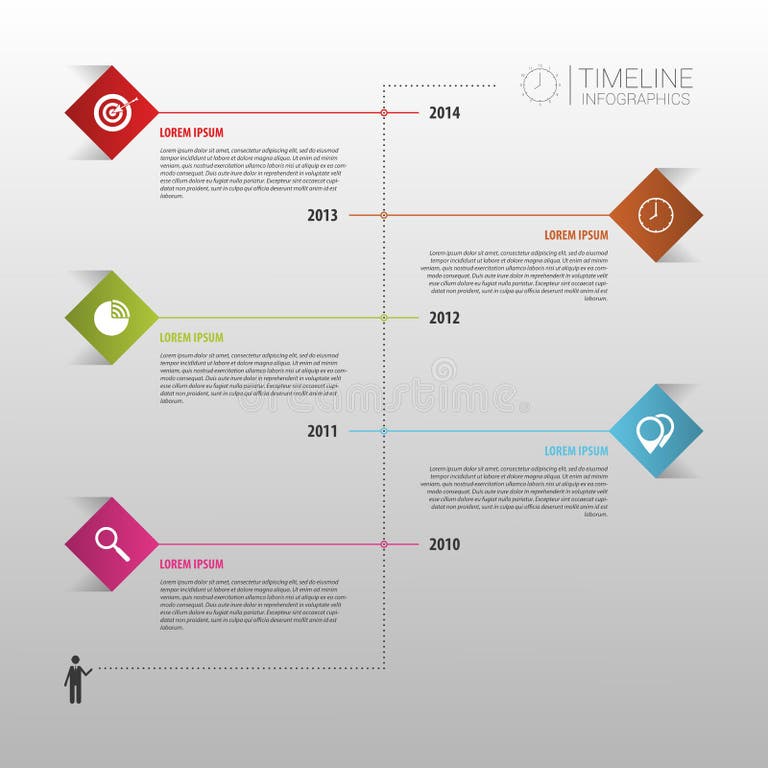 Flat Colorful Abstract Timeline Infographics Vector Illustration Stock ...