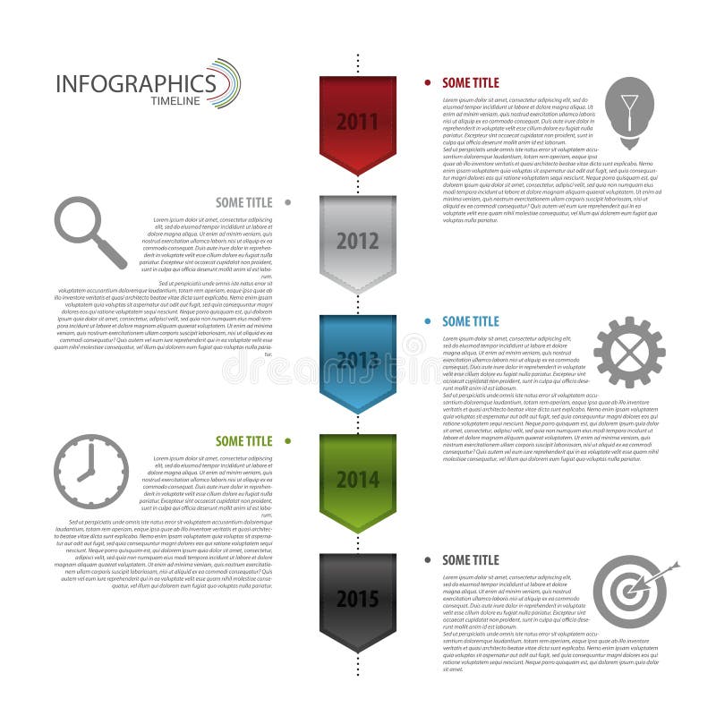 Flat Colorful Abstract Timeline Infographics Vector. Stock Vector ...