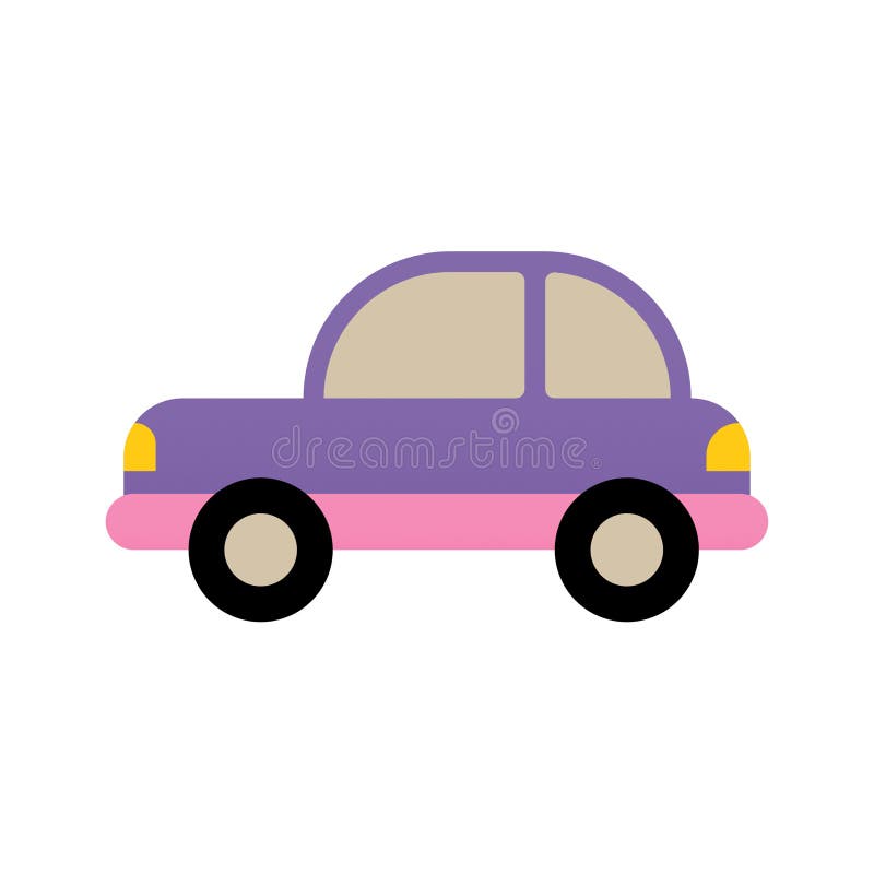 Flat Colorful Car Icon Element Asset Design Stock Vector - Illustration ...