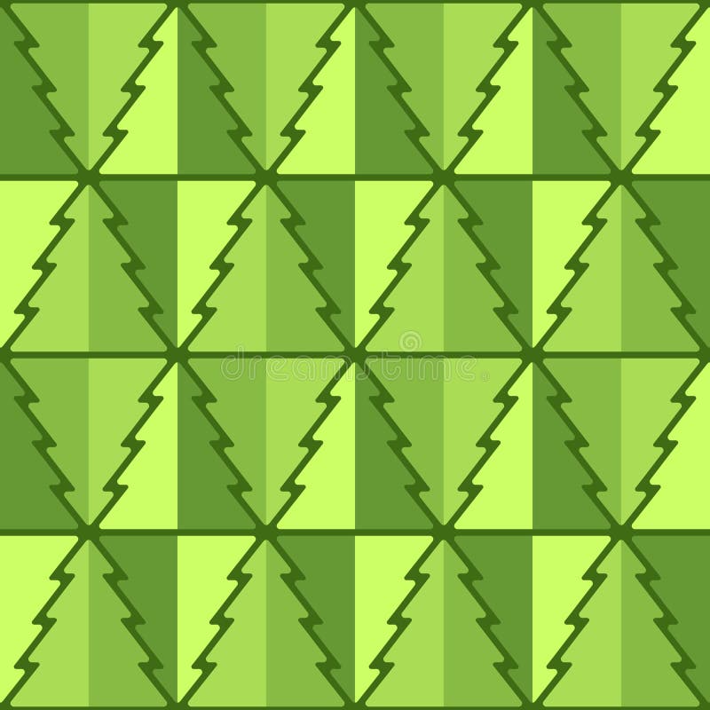 Flat Colorful Christmas Trees Seamless Pattern. Repeated Xmas Symbols ...