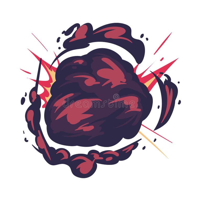 Flat colorful explosion stock vector. Illustration of design - 273228607