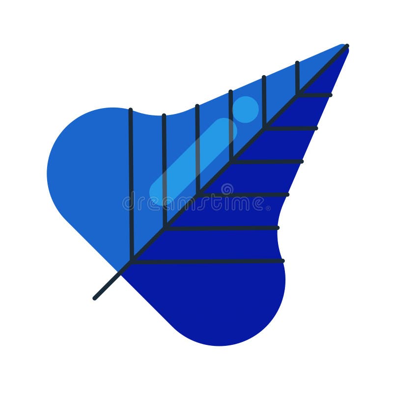 Flat Colorful Leaf Shape Design Asset Element Stock Vector ...