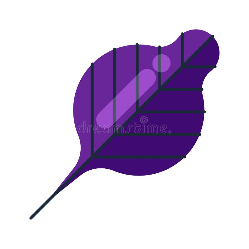 Flat Colorful Leaf Shape Design Asset Element Stock Vector ...