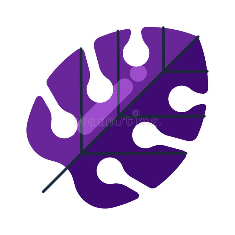 Flat Colorful Leaf Shape Design Asset Element Stock Vector ...