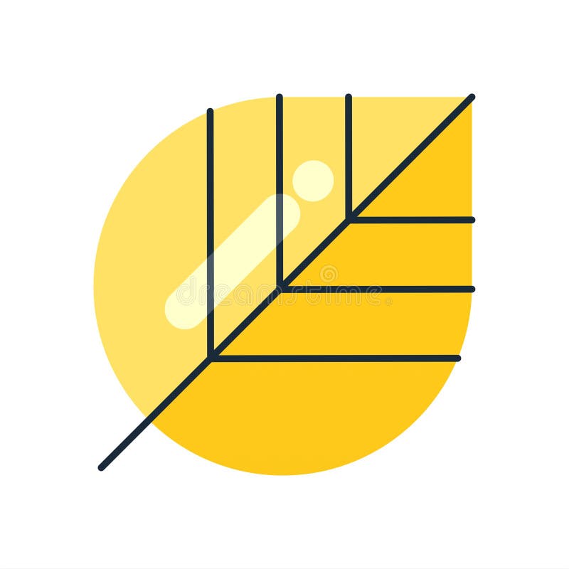 Flat Colorful Leaf Shape Design Asset Element Stock Vector ...