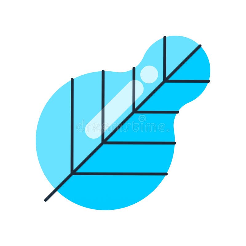 Flat Colorful Leaf Shape Design Asset Element Stock Vector ...