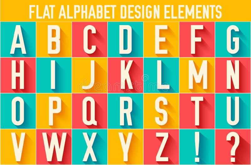 Flat Colorful Letter of the Alphabet Vector Stock Vector - Illustration ...