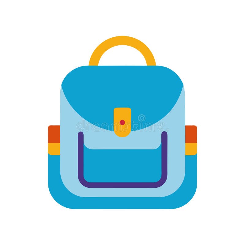 Flat Colorful Vector Child School Backpack Stock Vector - Illustration ...