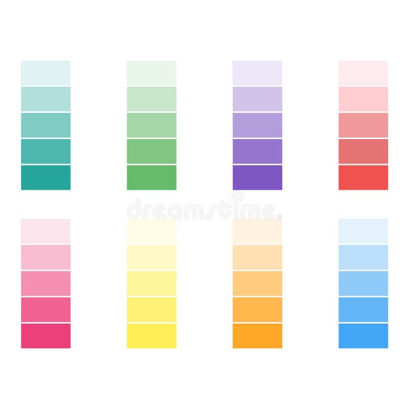 Flat Colors Samples Illustratoin. Vector Colors Palette Stock Vector ...