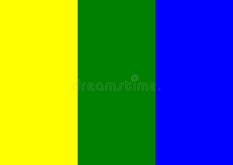 Flat Colors Yellow, Green and Blue Stock Illustration - Illustration of ...