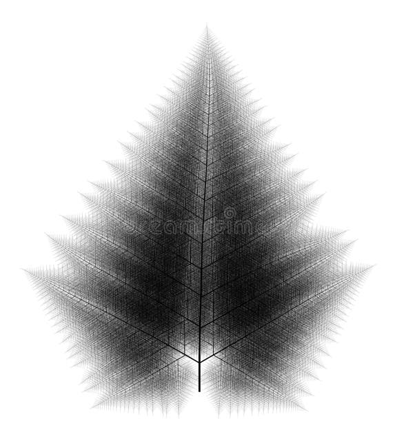Computer Generated Self-Similar L-system Branching Tree Fractal - Generative Art Stock ...