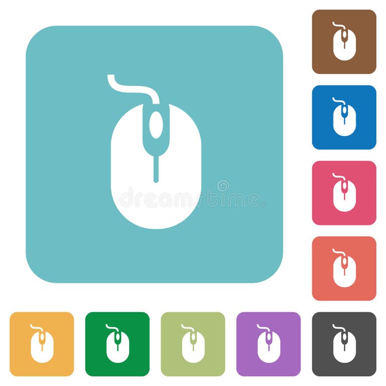Flat computer mouse icons stock vector. Illustration of curved - 186301104