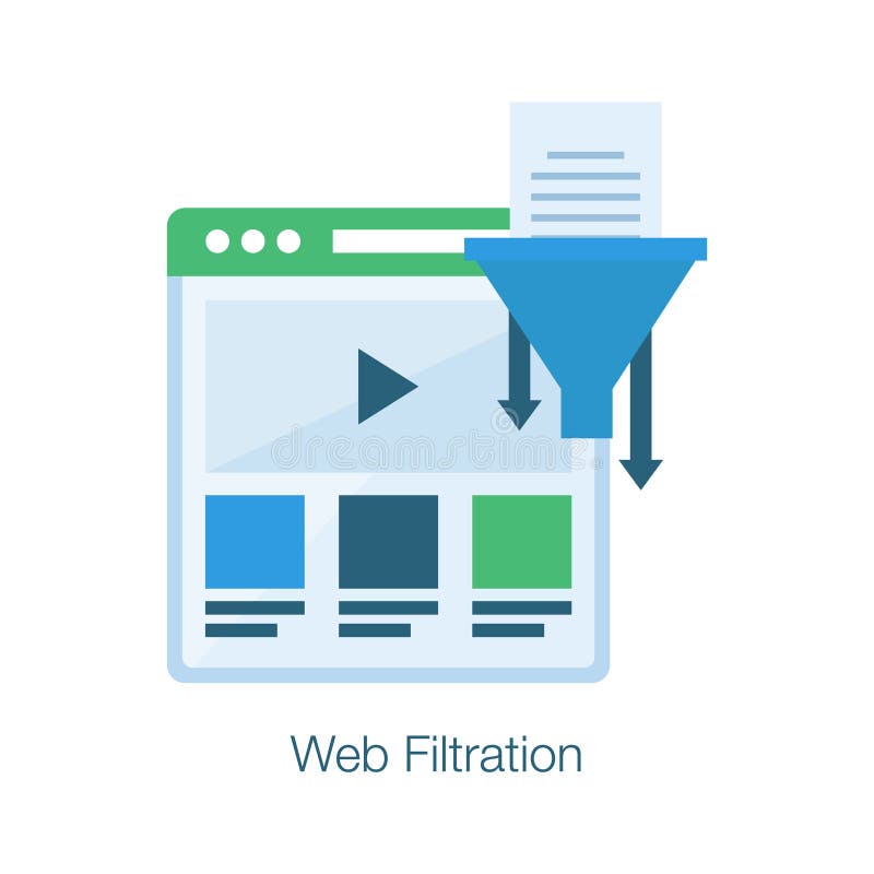 Flat Concept Icon of Data Filtration, Web Filter Vector Ready for ...