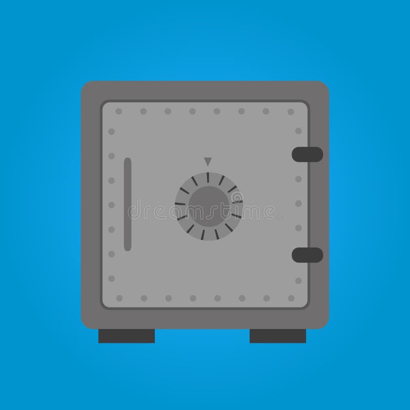 Flat Concept Safe Icon with Shadow. Safe Icon Vector. Safe Illustration ...